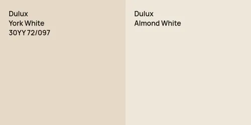 Dulux York White vs. Dulux Natural Hessian comparison