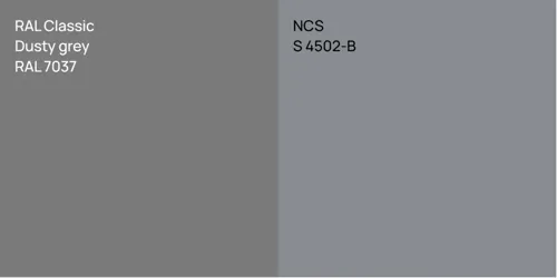 RAL Classic Dusty grey vs. RAL Classic Signal grey comparison