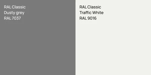 RAL Classic Dusty grey vs. RAL Classic Signal grey comparison