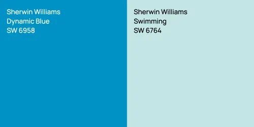 Sherwin Williams Dynamic Blue vs. Sherwin Williams Dynamic Blue comparison