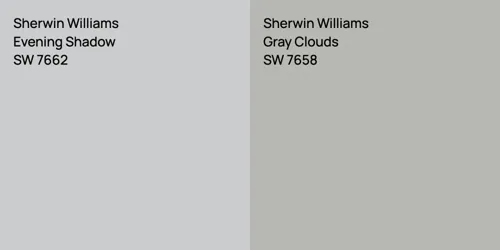 Compare Sherwin Williams Evening Shadow with other colors
