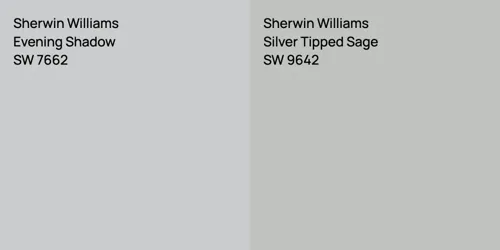 Compare Sherwin Williams Evening Shadow with other colors