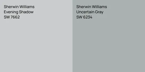 Compare Sherwin Williams Evening Shadow with other colors