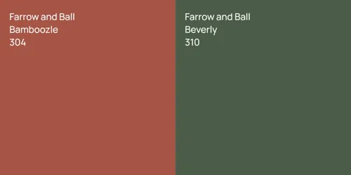 Farrow and Ball Bamboozle vs. Behr Torch Red comparison
