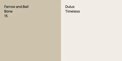 Farrow and Ball Bone vs. Dulux Timeless comparison
