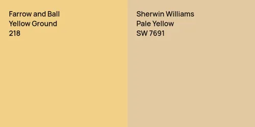 Compare Farrow and Ball Yellow Ground with other colors
