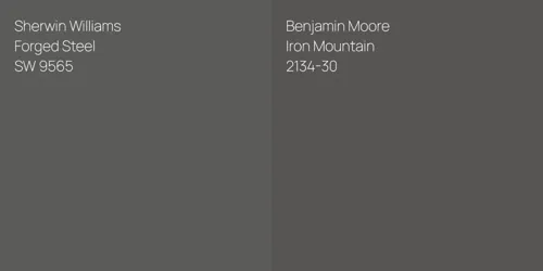 Compare Sherwin Williams Forged Steel with other colors