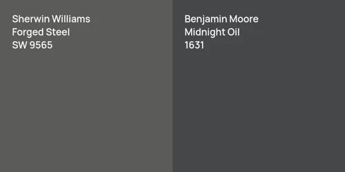Compare Sherwin Williams Forged Steel with other colors