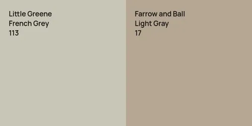 Little Greene French Grey vs. Benjamin Moore Boothbay Gray comparison