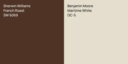 Compare Sherwin Williams French Roast with other colors