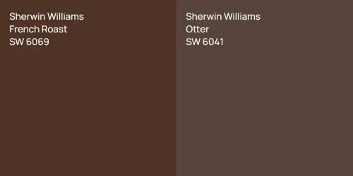 Compare Sherwin Williams French Roast with other colors