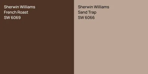 Compare Sherwin Williams French Roast with other colors