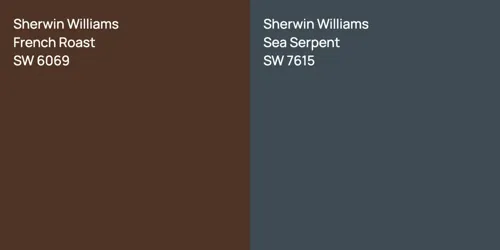 Sherwin Williams French Roast vs. Sherwin Williams Naval comparison