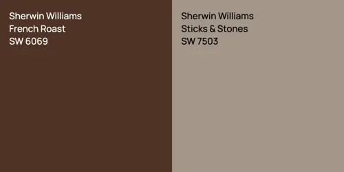 Compare Sherwin Williams French Roast with other colors