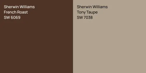 Compare Sherwin Williams French Roast with other colors