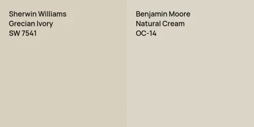 Compare Sherwin Williams Grecian Ivory with other colors