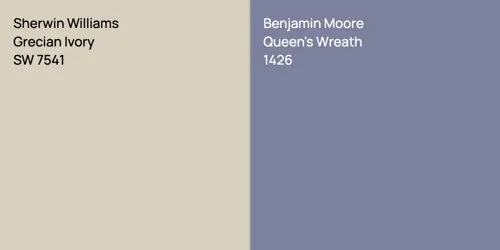 Compare Sherwin Williams Grecian Ivory with other colors