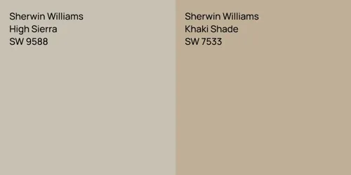 Compare Sherwin Williams High Sierra with other colors
