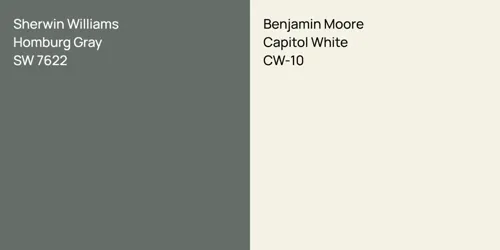 Sherwin Williams Homburg Gray vs. Benjamin Moore Steep Cliff Gray ...