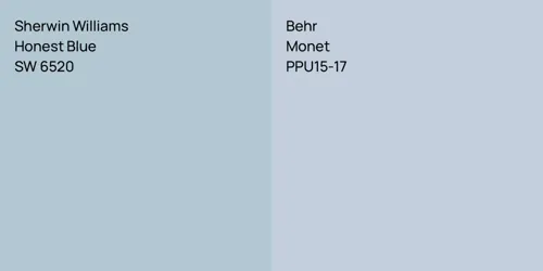 Compare Sherwin Williams Honest Blue with other colors