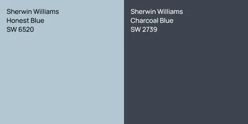 Compare Sherwin Williams Honest Blue with other colors