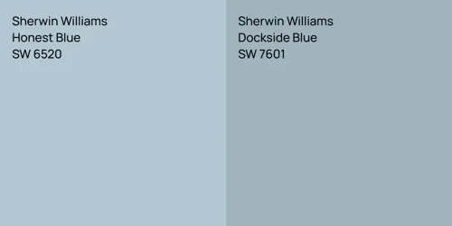 Compare Sherwin Williams Honest Blue with other colors