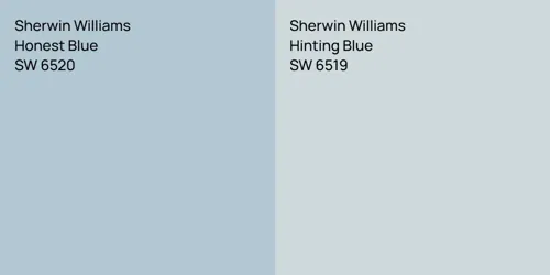 Compare Sherwin Williams Honest Blue with other colors