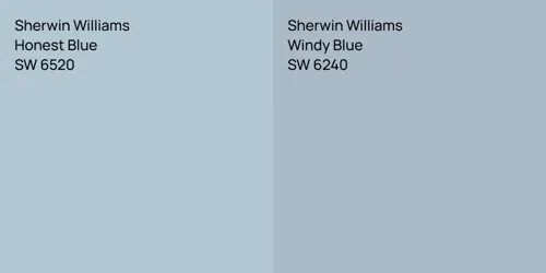 Compare Sherwin Williams Honest Blue with other colors