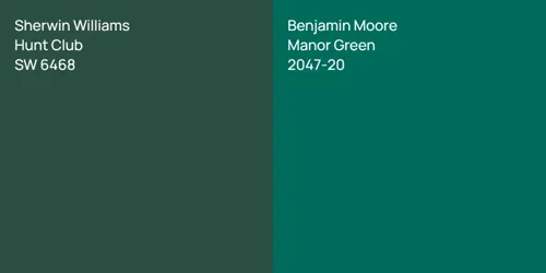 Sherwin Williams Hunt Club vs. Sherwin Williams Hunt Club comparison
