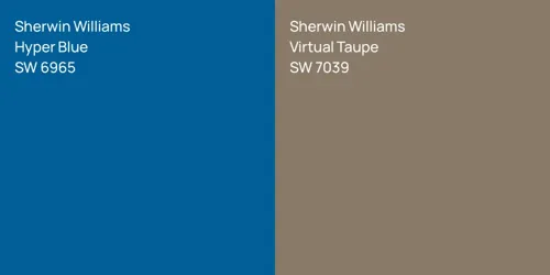 Sherwin Williams Hyper Blue vs. Sherwin Williams Blue Chip comparison