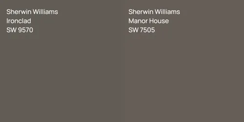 Compare Sherwin Williams Ironclad with other colors
