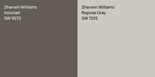 Compare Sherwin Williams Ironclad with other colors