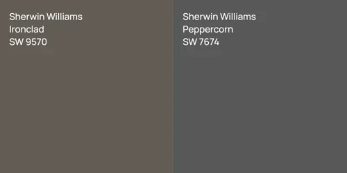 Compare Sherwin Williams Ironclad with other colors