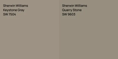 Compare Sherwin Williams Keystone Gray with other colors