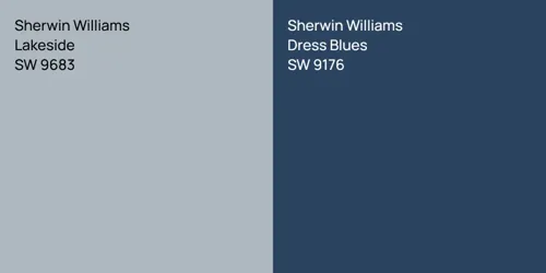 Compare Sherwin Williams Lakeside with other colors