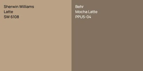 Sherwin Williams Latte vs. Sherwin Williams Latte comparison