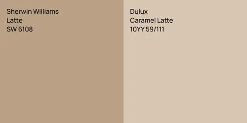 Sherwin Williams Latte vs. Sherwin Williams Latte comparison