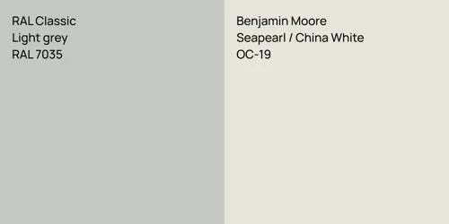 RAL Classic Light grey vs. RAL Classic Pebble grey comparison