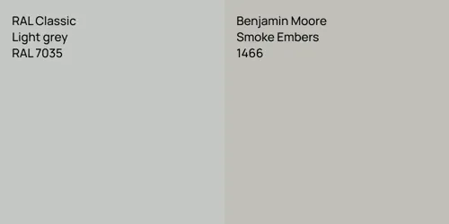 Compare RAL Classic Light grey with other colors