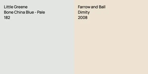 Little Greene Bone China Blue - Pale vs. Jotun Cheese Cake comparison