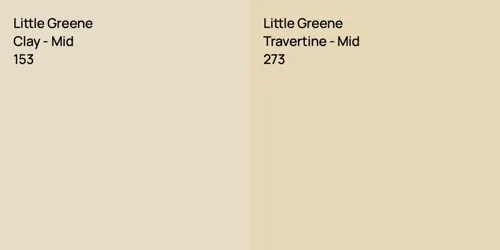 Little Greene Clay - Mid vs. Sherwin Williams Travertine comparison