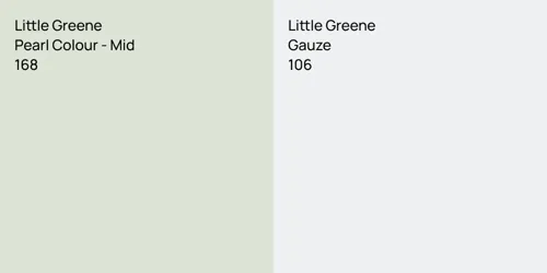 Little Greene Pearl Colour - Mid vs. Dulux Willow Tree comparison