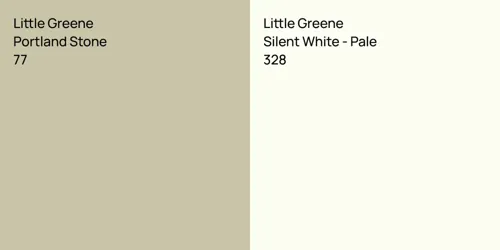 Little Greene Portland Stone vs. Little Greene Silent White - Deep ...