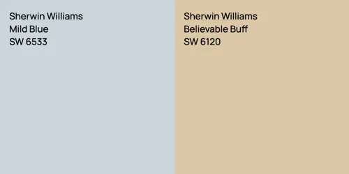 Sherwin Williams Mild Blue vs. Sherwin Williams Hinting Blue comparison