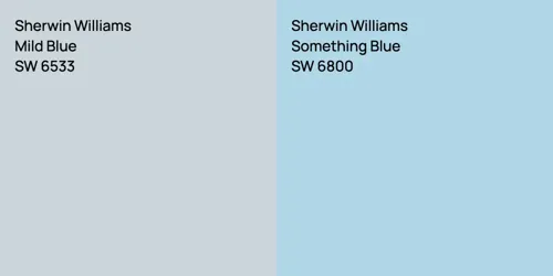 Sherwin Williams Mild Blue vs. Sherwin Williams Hinting Blue comparison