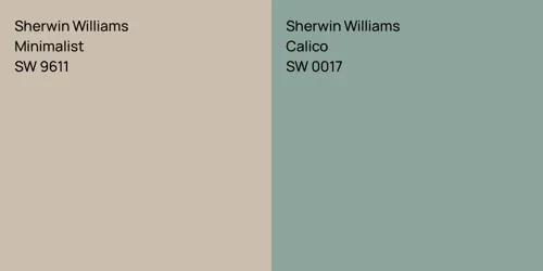 Compare Sherwin Williams Minimalist with other colors