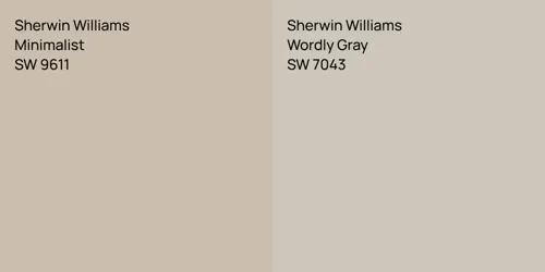 Compare Sherwin Williams Minimalist with other colors