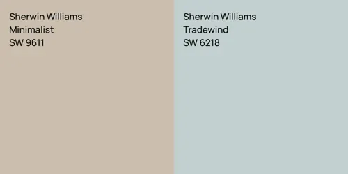 Compare Sherwin Williams Minimalist with other colors