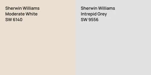 Compare Sherwin Williams Moderate White with other colors