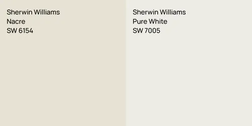 Compare Sherwin Williams Nacre with other colors